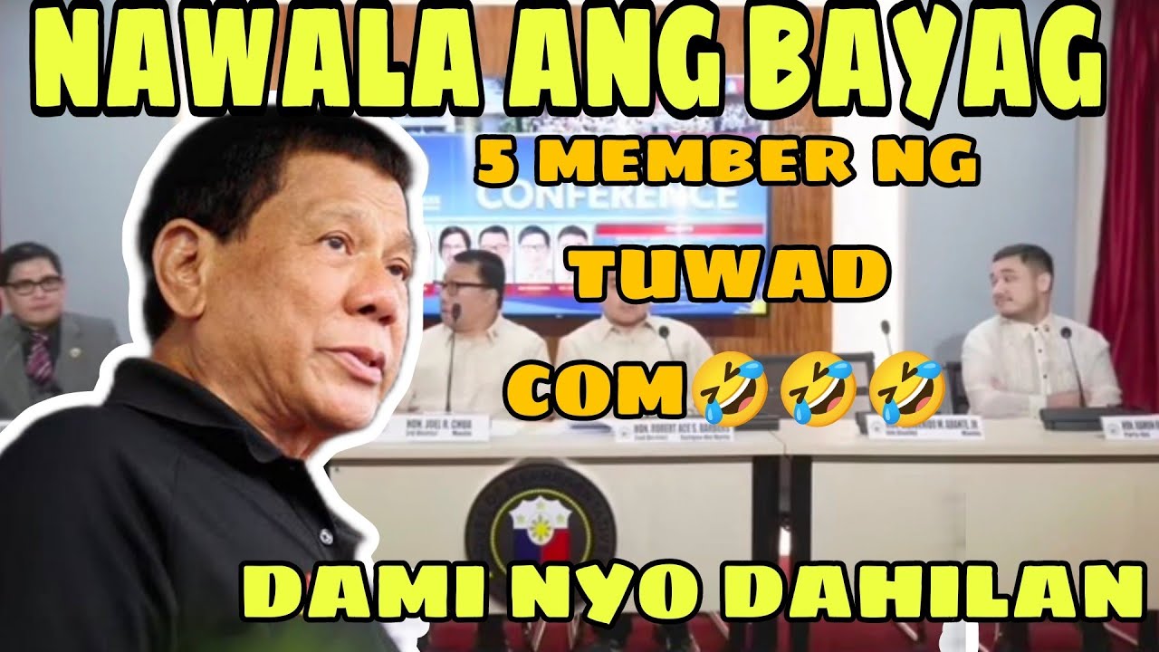 5 MEMBRO NG TUWAD COM NAWALA ANG BAYAG NA PUPUNTA SI PRRD SA HEARING ...