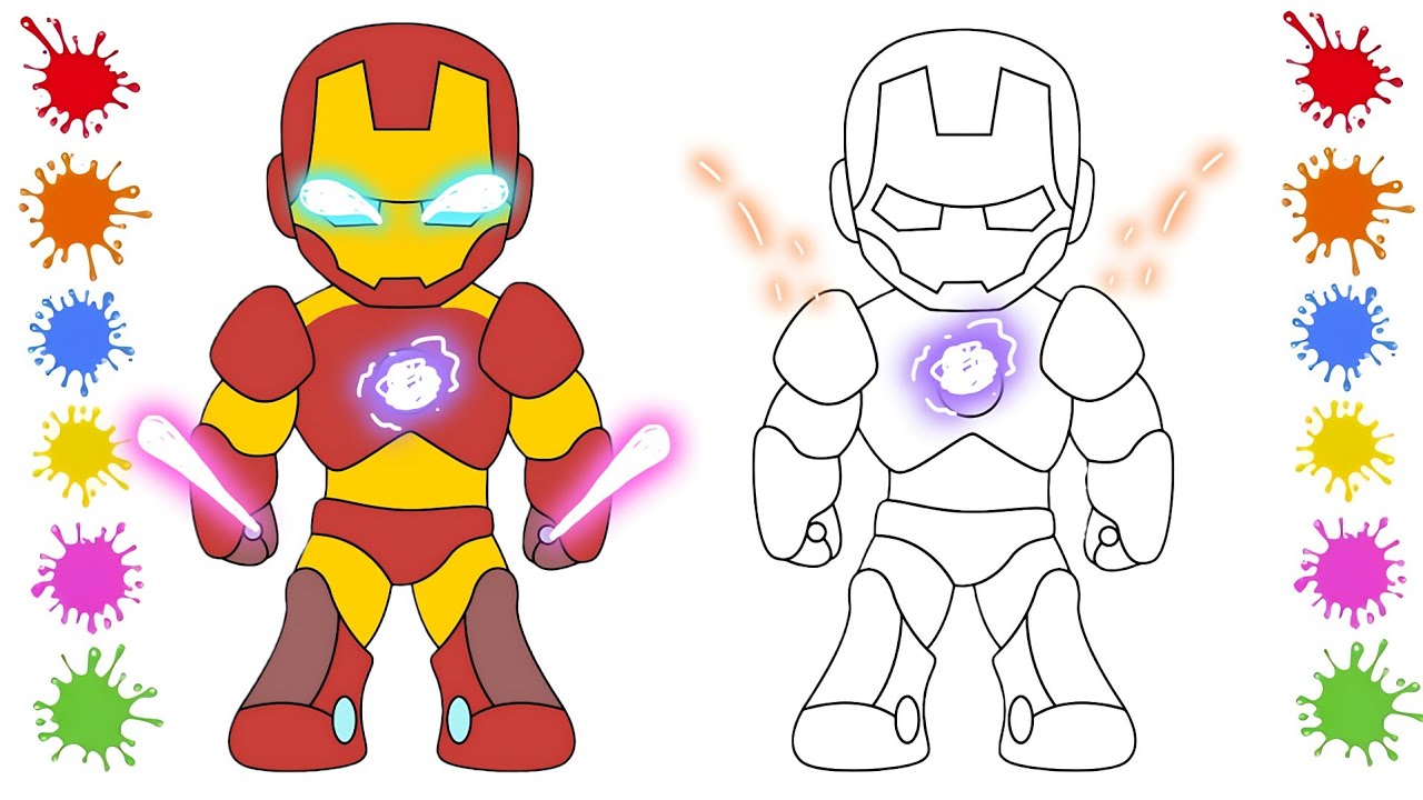 Iron Man Cartoon Drawing Tutorial! Learn How to Draw Iron Man Step by ...