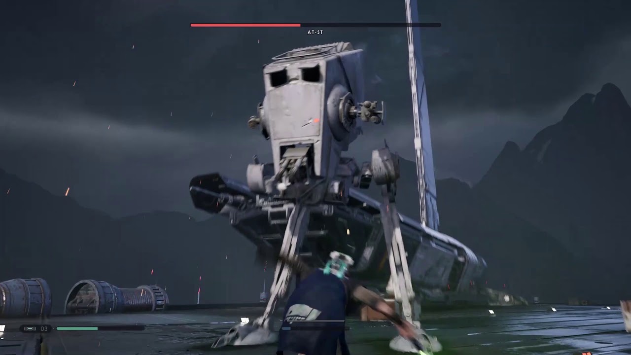 Star Wars Fallen Order - How to defeat AT-ST boss fight (Jedi Knight ...