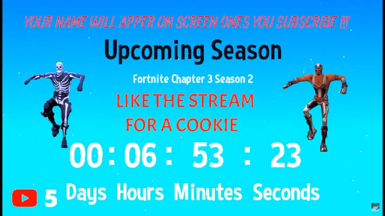 FORTNITE CHAPTER 3 SEASON 2 COUNTDOWN TIMER LIVE🔴 - YouTube
