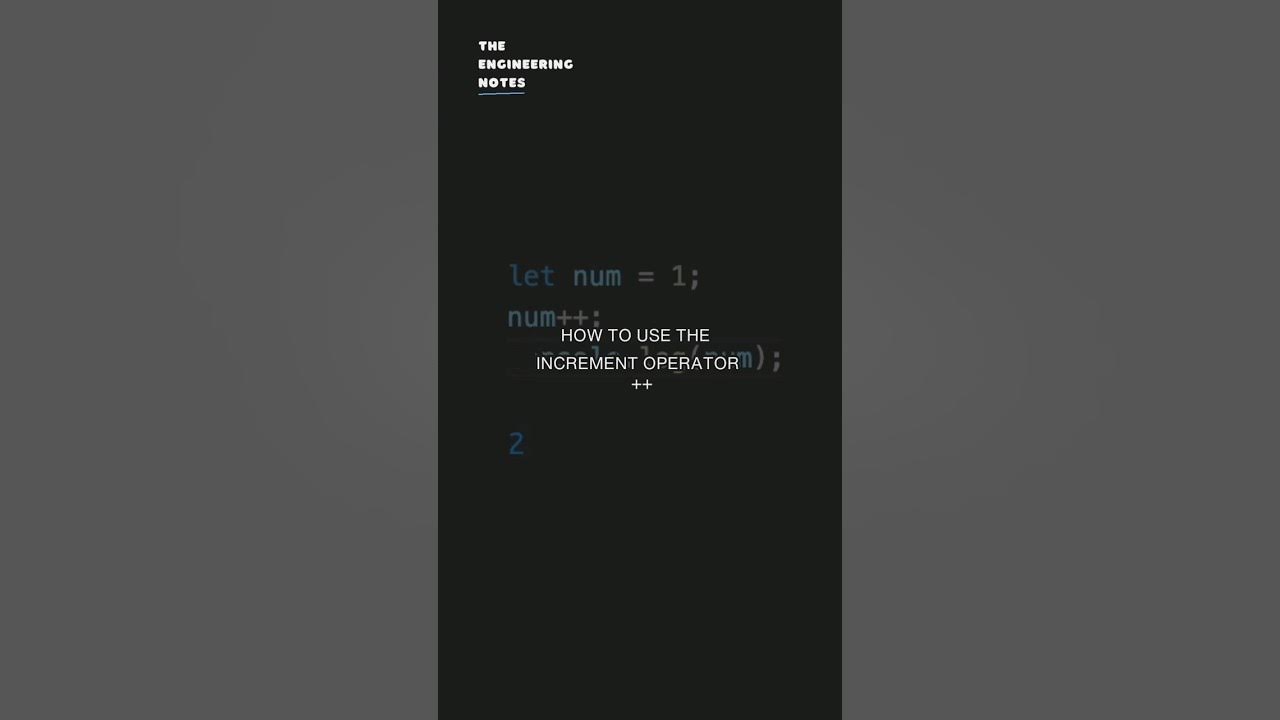 how to use the increment operator (++) - YouTube