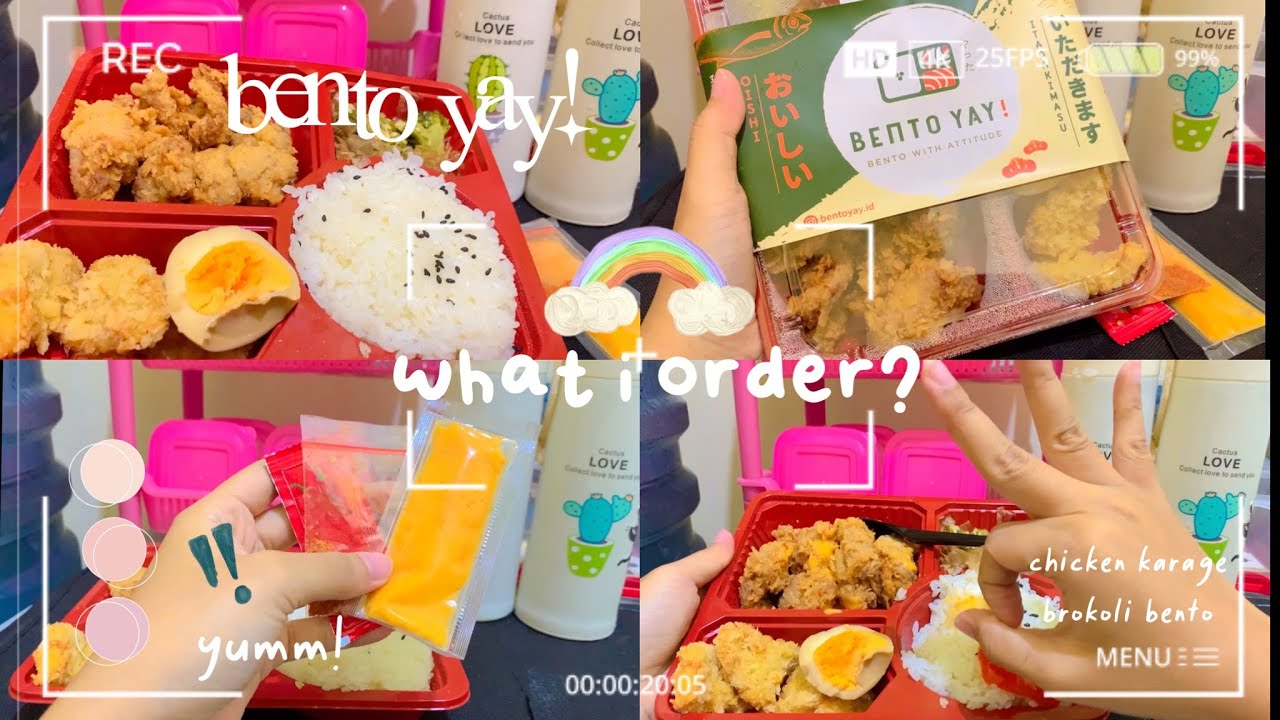 what i order? // bento yay! chicken karage brokoli bento🍱 - YouTube