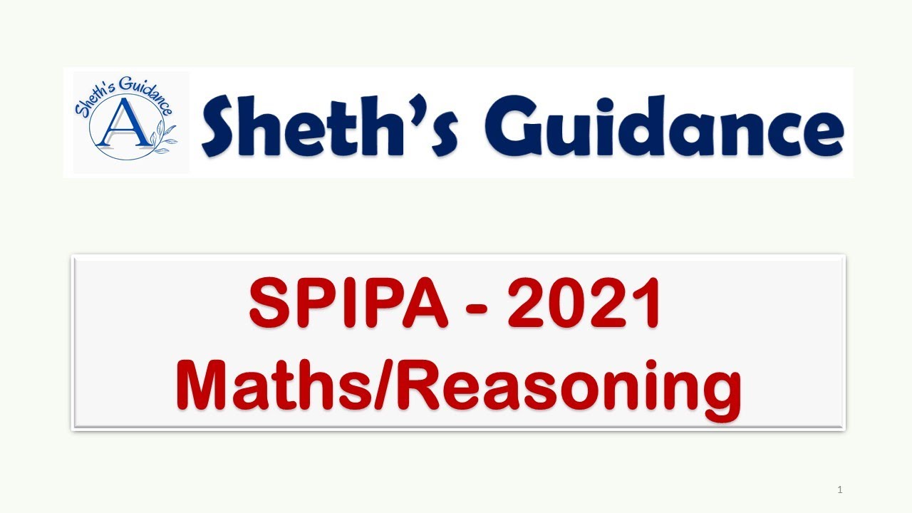 🎯 SPIPA UPSC 2021 Maths Solution - YouTube