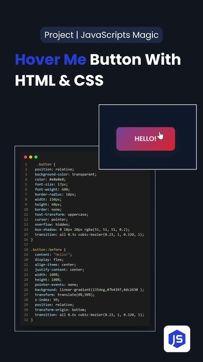 Hover Me Button With Html And Css Cssbutton Csseffect Css3 Cssanimation Youtube