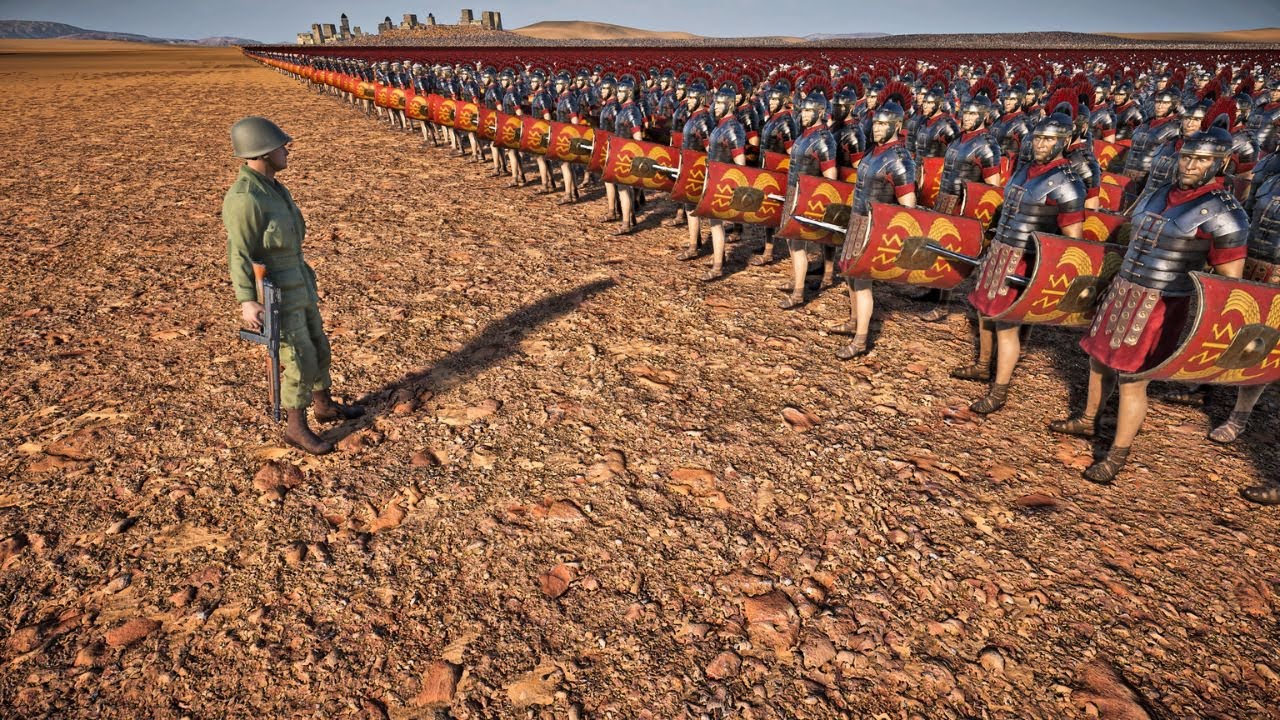 1 AMERICAN SOLDIER VS 800,000 ROMAN ARMY - Ultimate Epic Battle ...