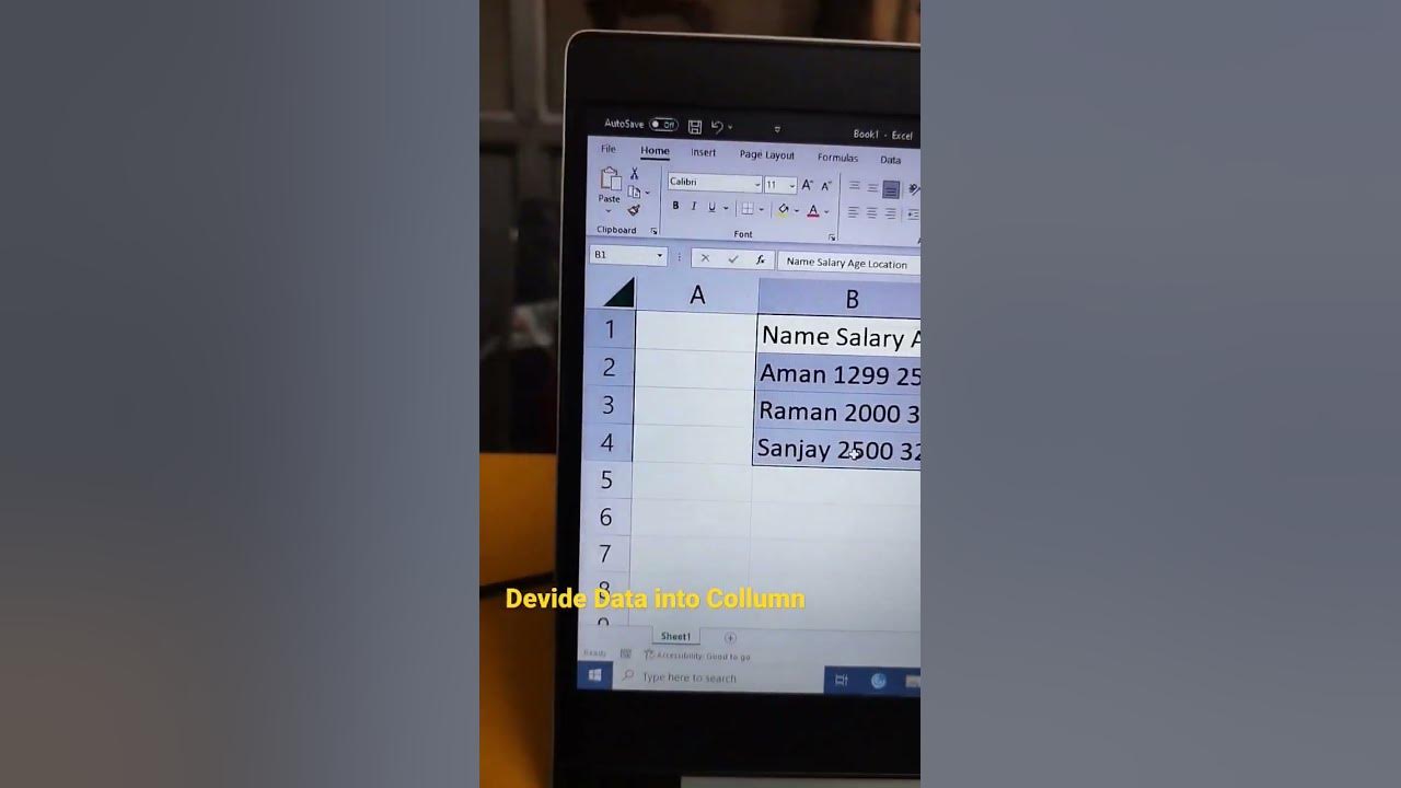 Divide data into different Columns in Excel #excel #computer #technicalguruji #learnmore - YouTube