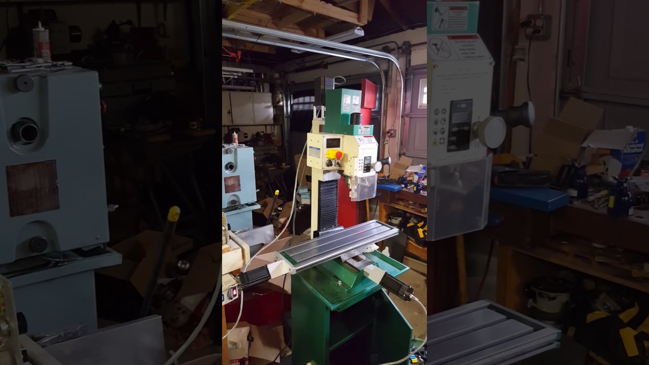 G0704 cnc conversion first run all axis - YouTube