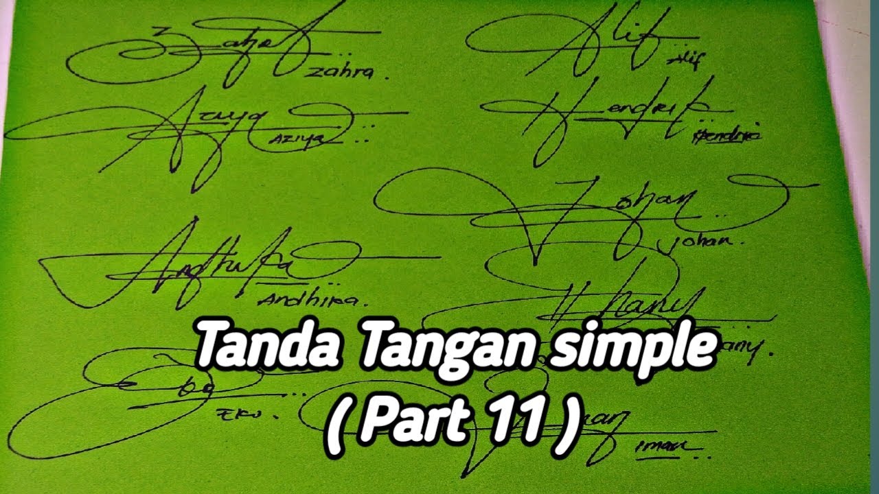 Cara membuat tanda tangan unik || How to create a unique signature # ...