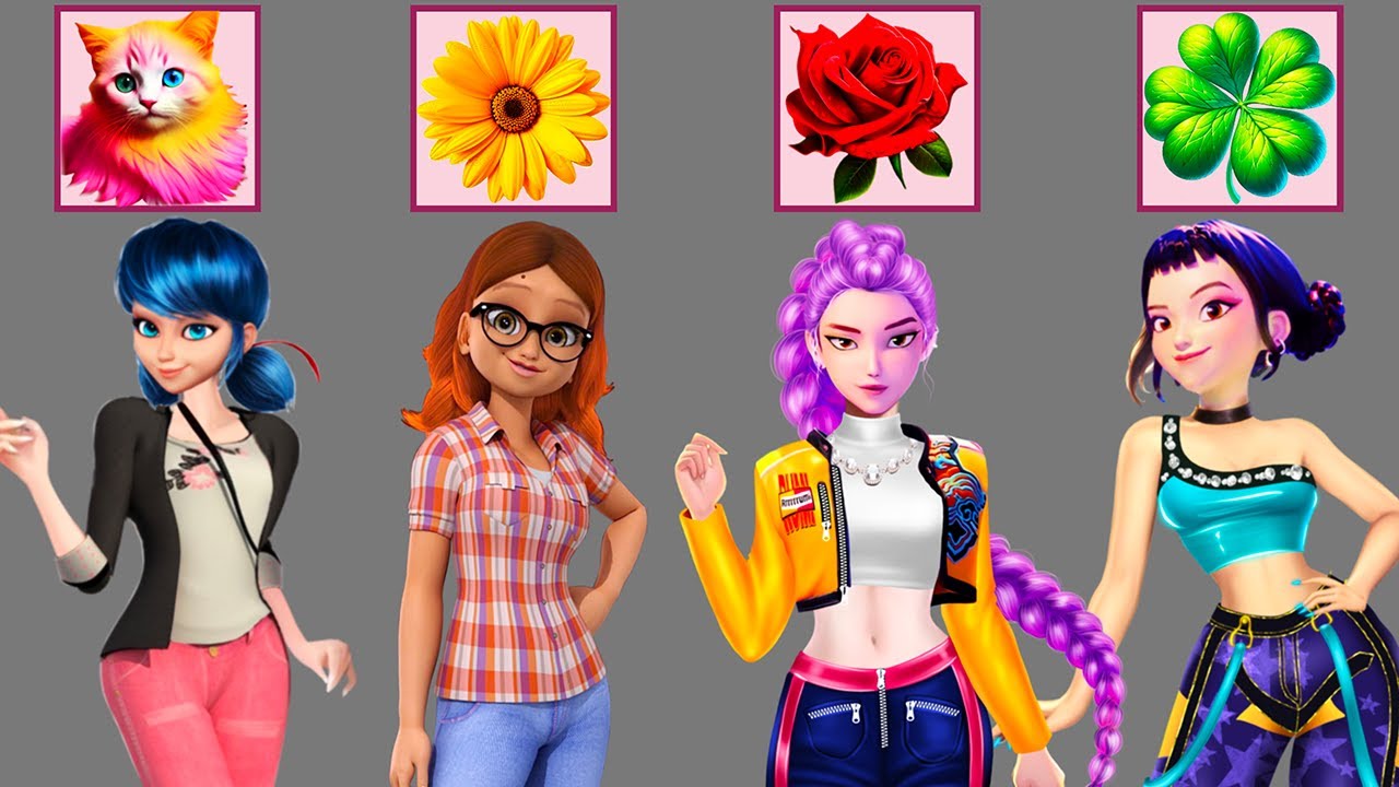 Epic Fashion Glow Up! Rumi, Ladybug, Zoey & Alya Unique Themed Outfit ...