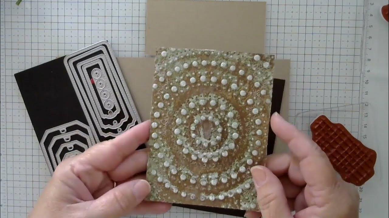 Dotted Circles Embossing Folder with Embossing Paste - YouTube