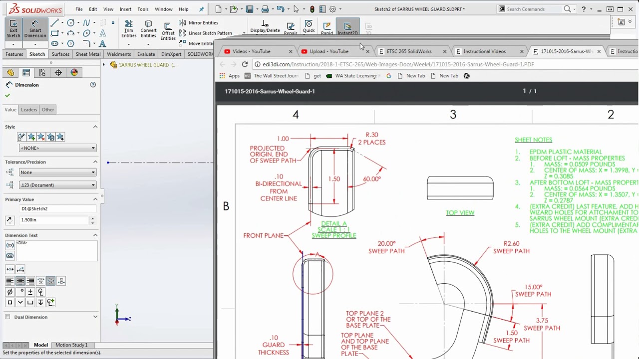 SolidWorks Q&A - 5 - How to Fix an Overdefined Sketch That has the ...