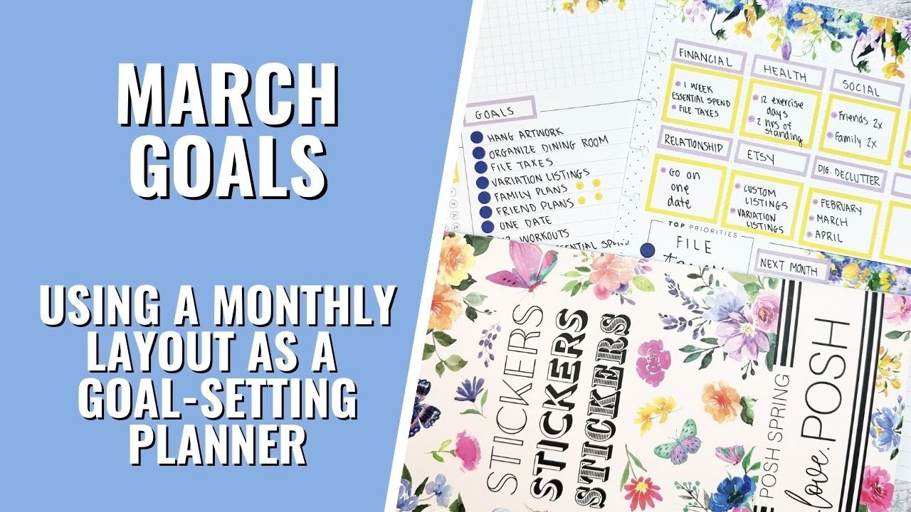 PLAN WITH ME | MARCH GOAL PLANNER - YouTube