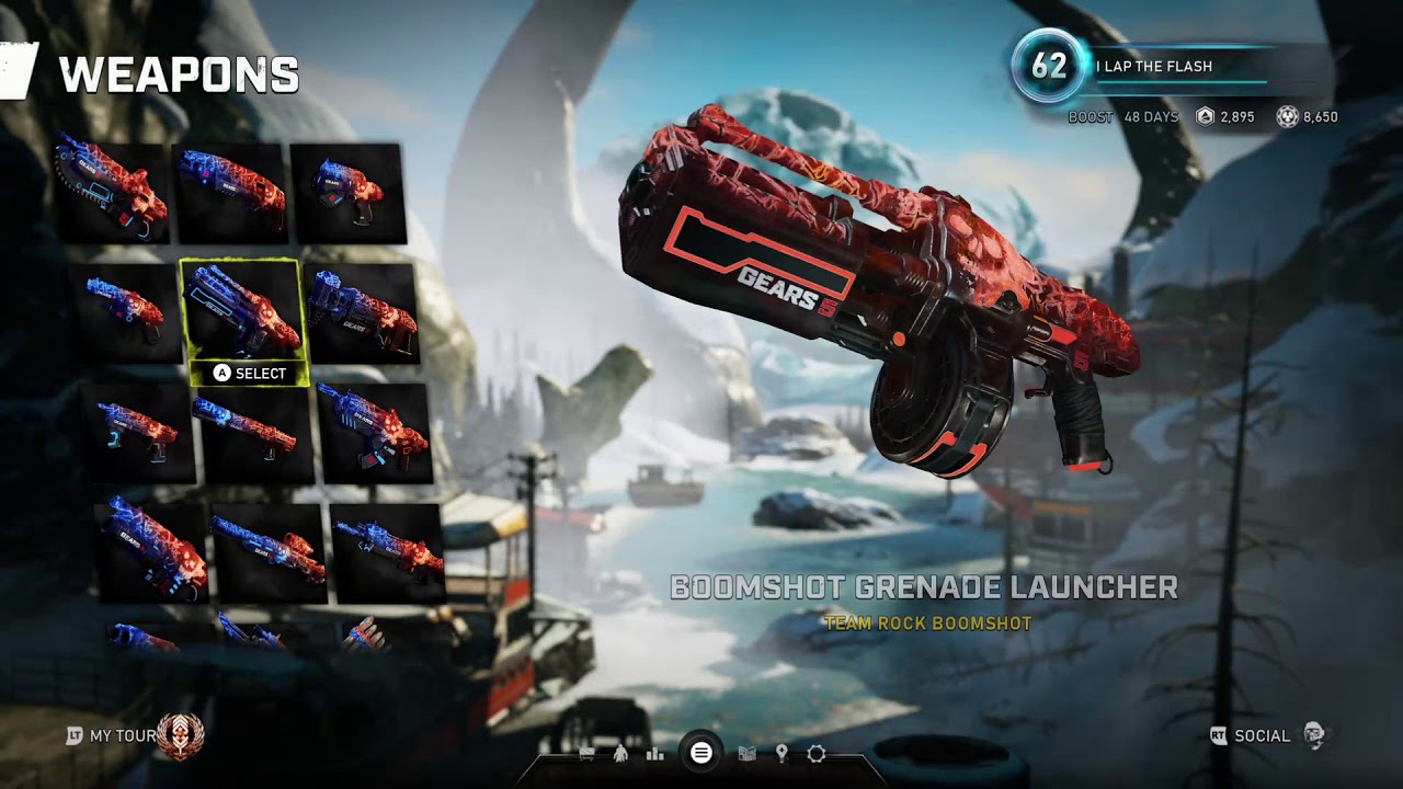 Gears 5 - Team Rock Weapon Skin Set - Max Rank General Tour Rewards ...