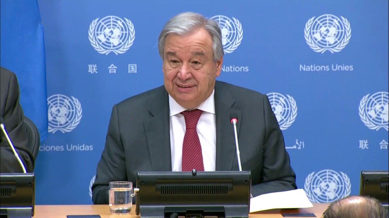 UN Secretary-General briefs the press on his priorities for 2020 - YouTube