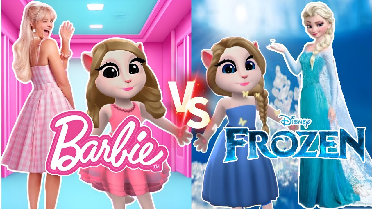 my taking angel new (Barbie vs frozen the ice queen) makeover cosplay 🤩 ...
