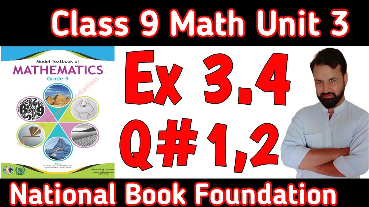 Class 9 Math NBF New Book Ex 3.4 Q1 Fbise || Class 9 Math Exercise 3.4 ...