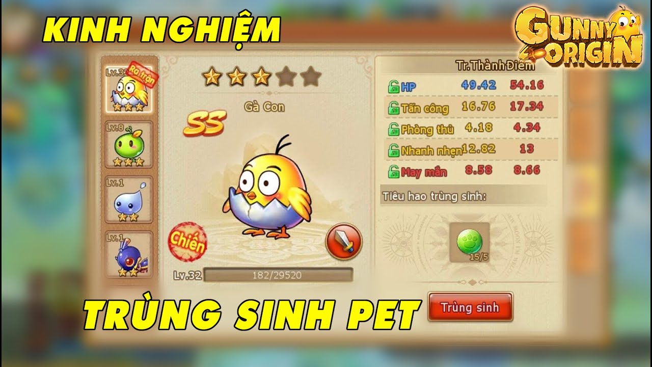 Gunny Origin | Hướng Dẫn Trùng Sinh Pet - Tối Ưu Tài Nguyên Cho Ae ...
