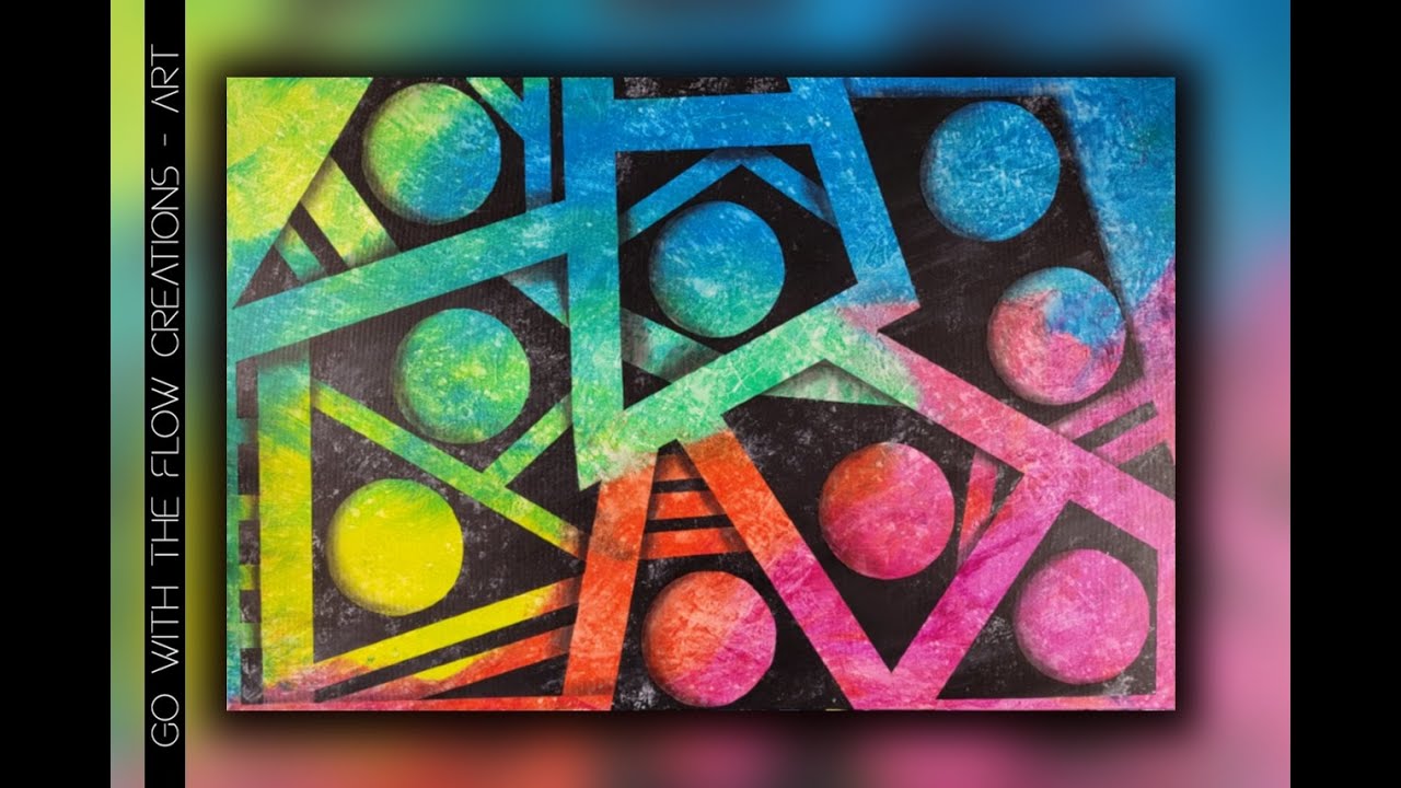 Abstract Painting / Add depth with shading / Bright Acrylic Paints ...