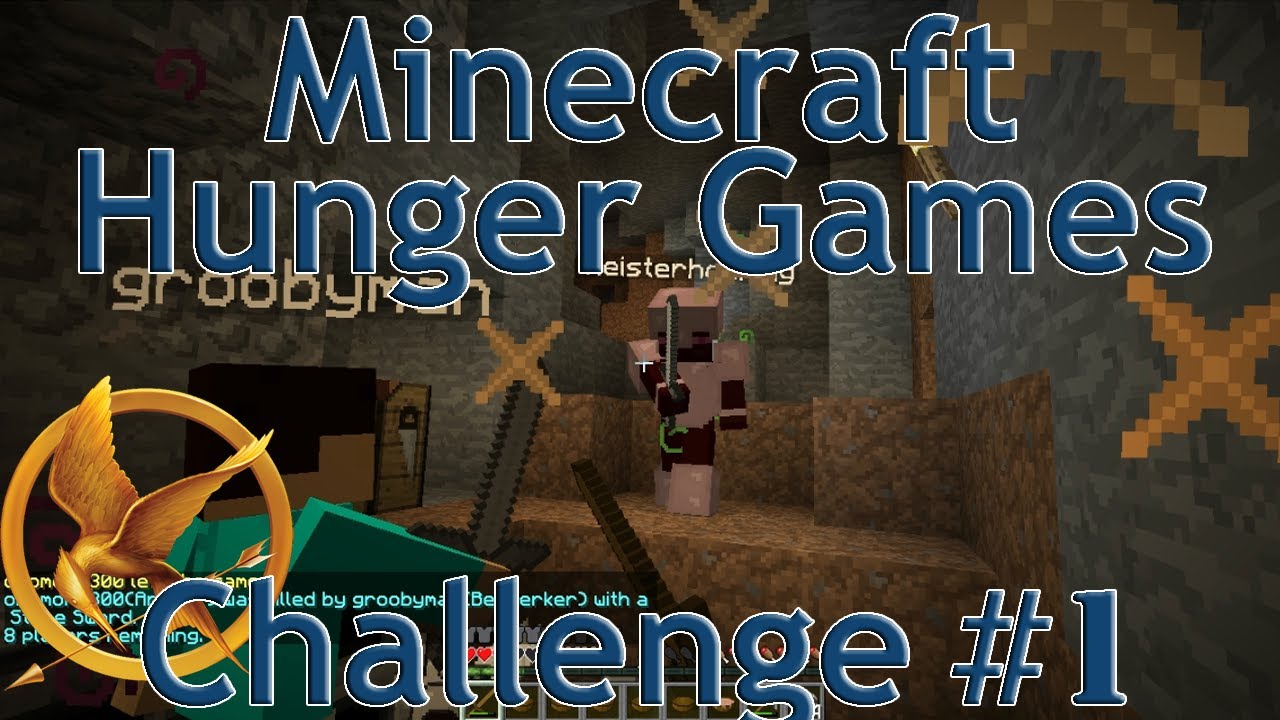 Minecraft Hunger Games: Win with Wooden Sword | Challenge #1 - YouTube