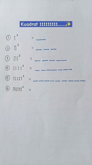 Kuadrat angka 1 #maths #mathematics #matematika #kuadrat #trikcepat ...