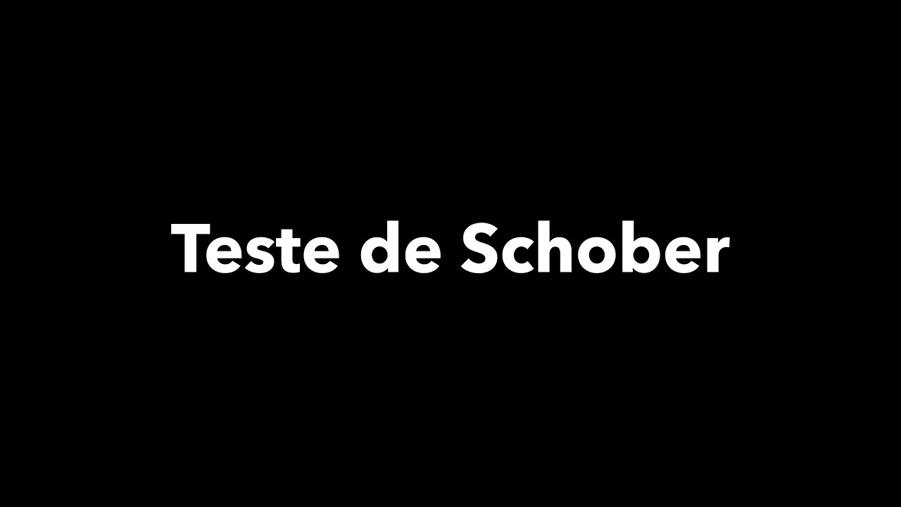 Teste de Schober - YouTube
