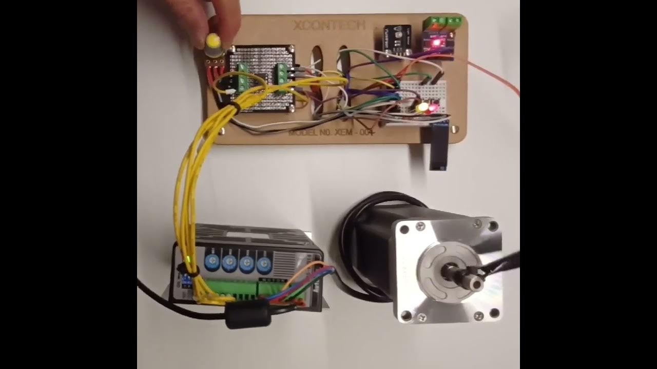 Step motor speed control with attiny85, variable resistor, led - YouTube