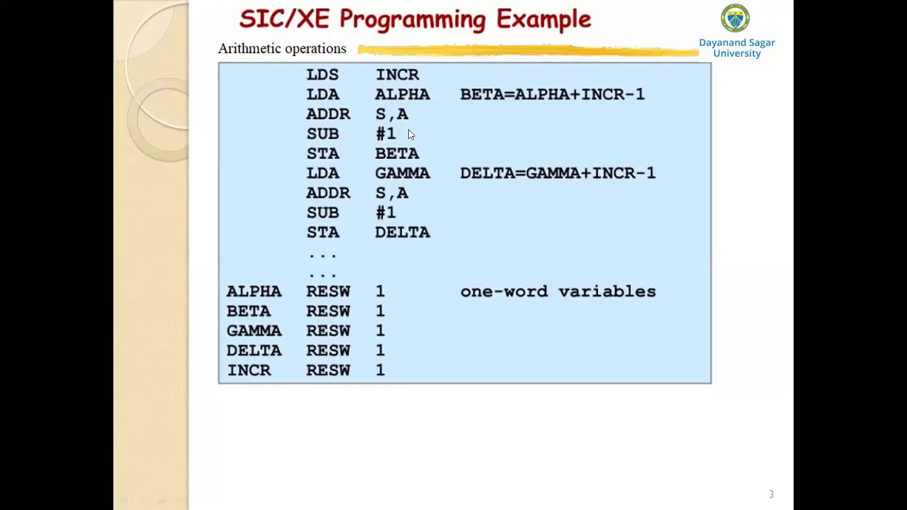 Assemblers- Assembler functions, A SIC assembler - YouTube