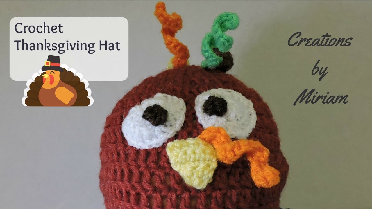 DIY gorra de Pavo colorido para niños, Thanksgiving Turkey beanie for ...