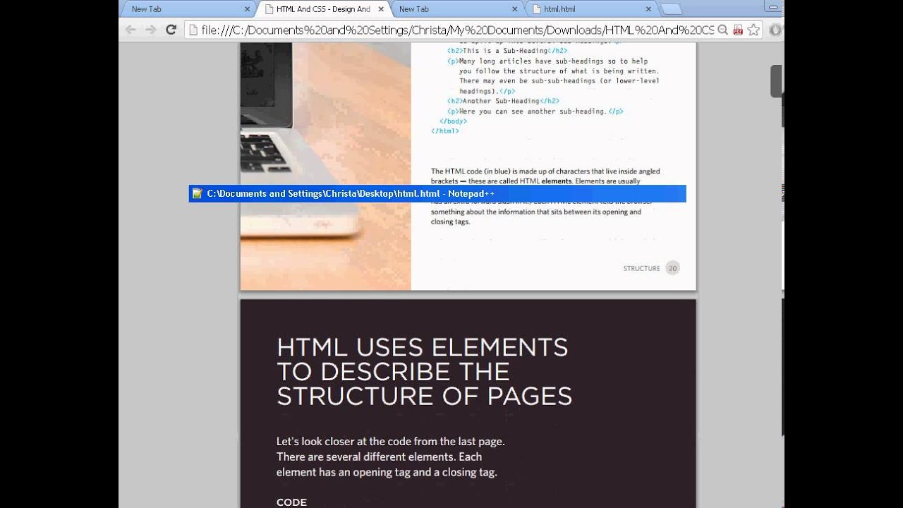 Html Structure:Video 1 - YouTube