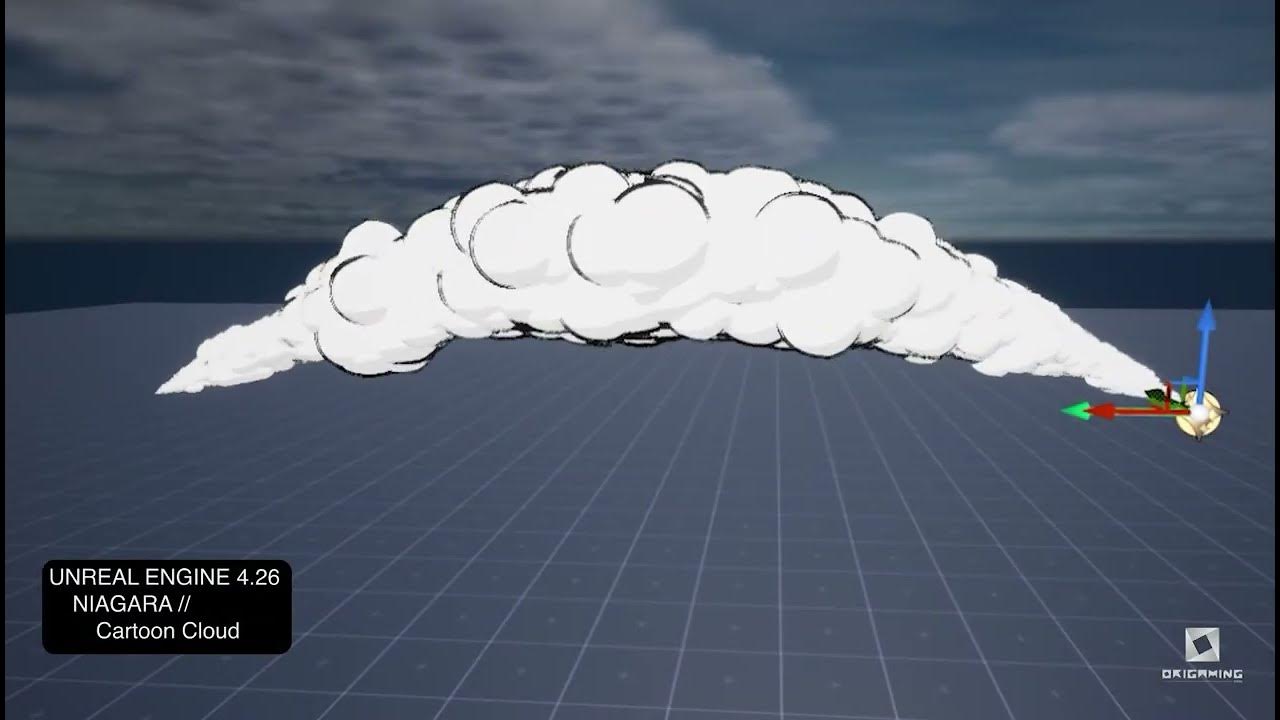Unreal Engine 4 - Niagara Fx particle cartoon clouds Demo test - YouTube
