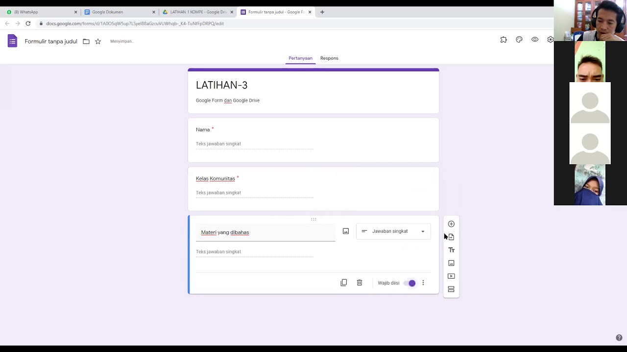 Membuat Absensi dengan Google Form cara menggunakan zoom meeting dan ...