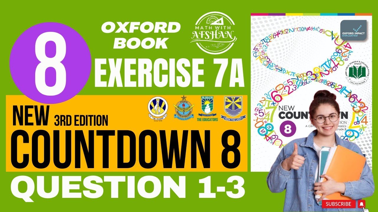 Countdown 8 Exercise 7A Question 1-3| New countdown third edition ...