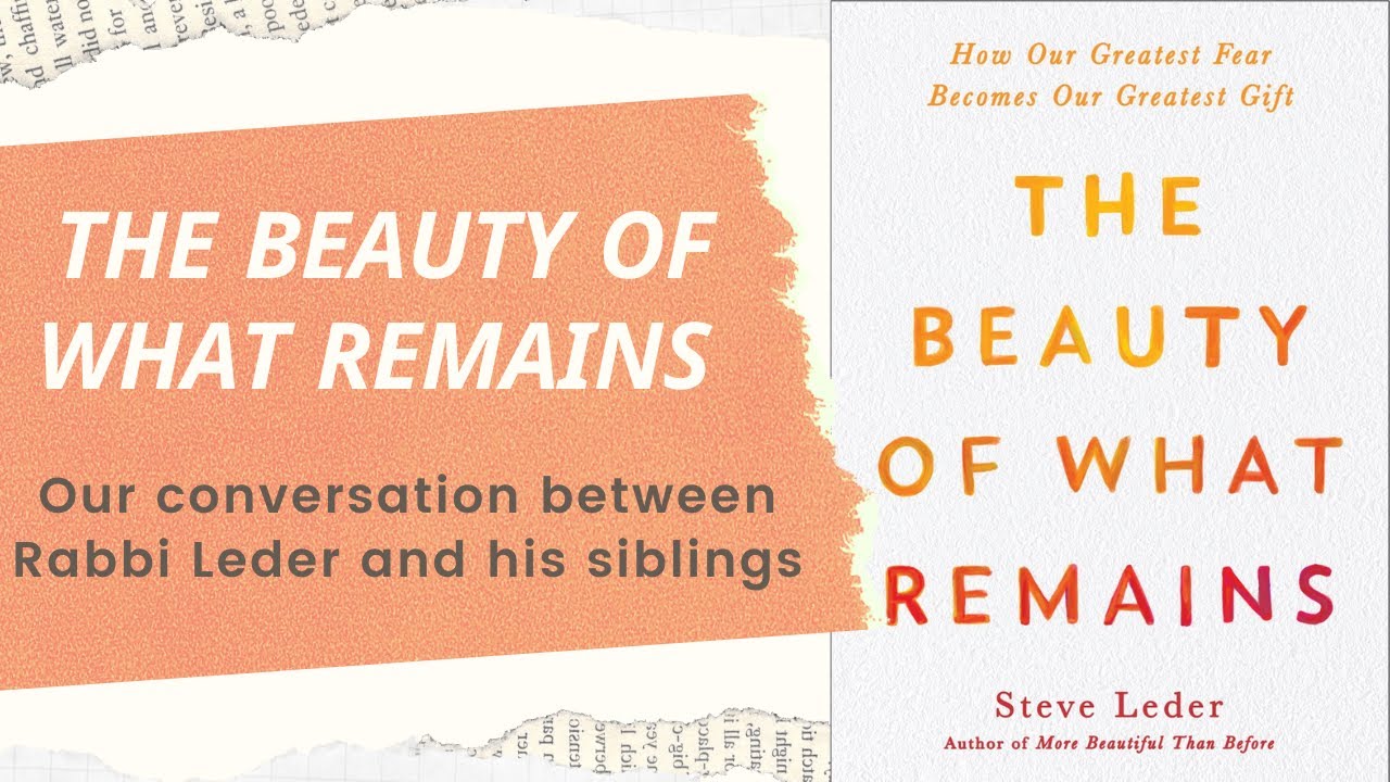 Book Launch of Rabbi Leder's The Beauty of What Remains - YouTube