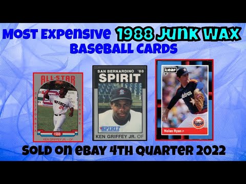 1988 Junk Wax Most Expensive eBay Sales Baseball Cards - 4th Quarter ...