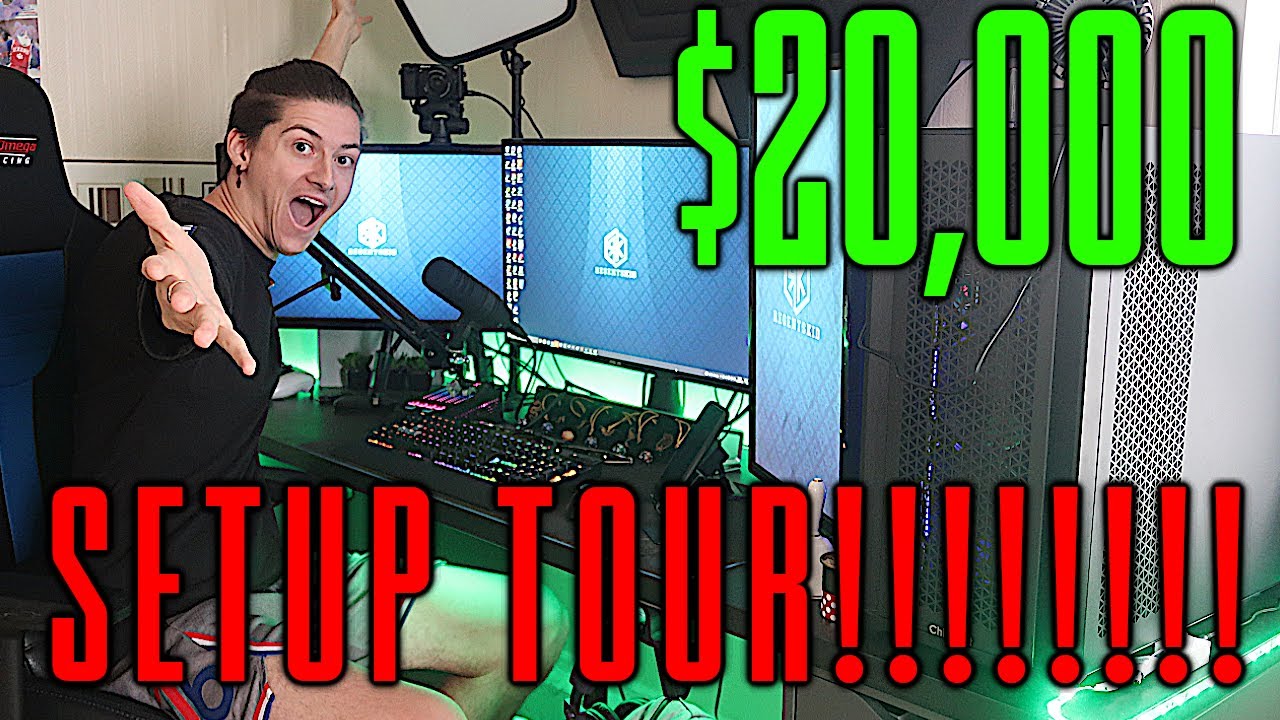 MY $20,000 GAMING & STREAMING SETUP TOUR! (Everything Listed In ...