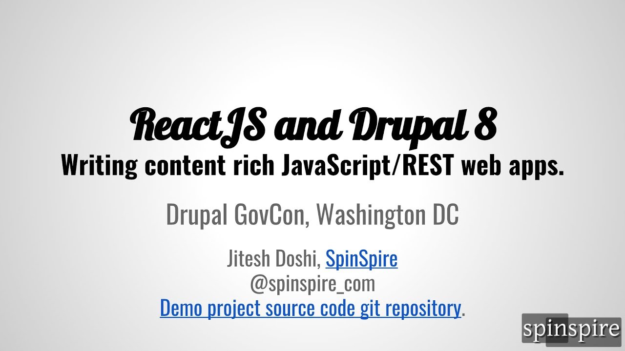 Rich Web Applications with ReactJS and Drupal 8 - YouTube