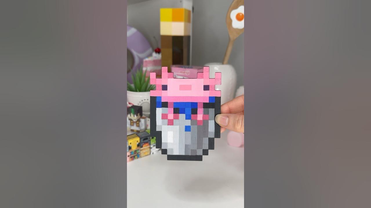 Making a BUCKET OF AXOLOTL to go in my minecraft item frame! 🪣 - YouTube