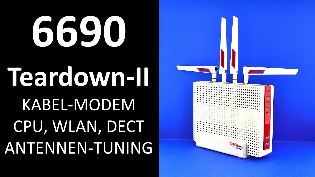 FRITZ!Box 6690 Teardown: CPU, MODEM, WLAN, DECT, Antennen - YouTube