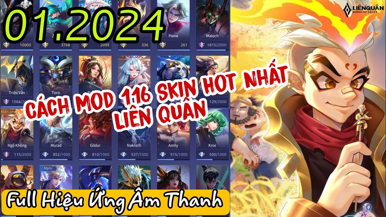 Cách Mod 116 Skin Liên Quân Hot Nhất 01.2024 - YouTube