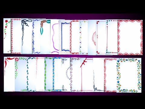 25 different styles beautiful border design|easy colourfull border ...
