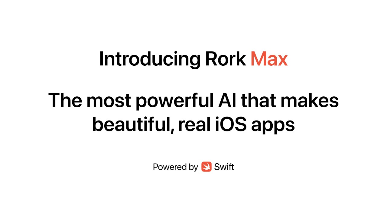 Introducing Rork Max. Best AI for iOS apps. Website that replaces Xcode ...