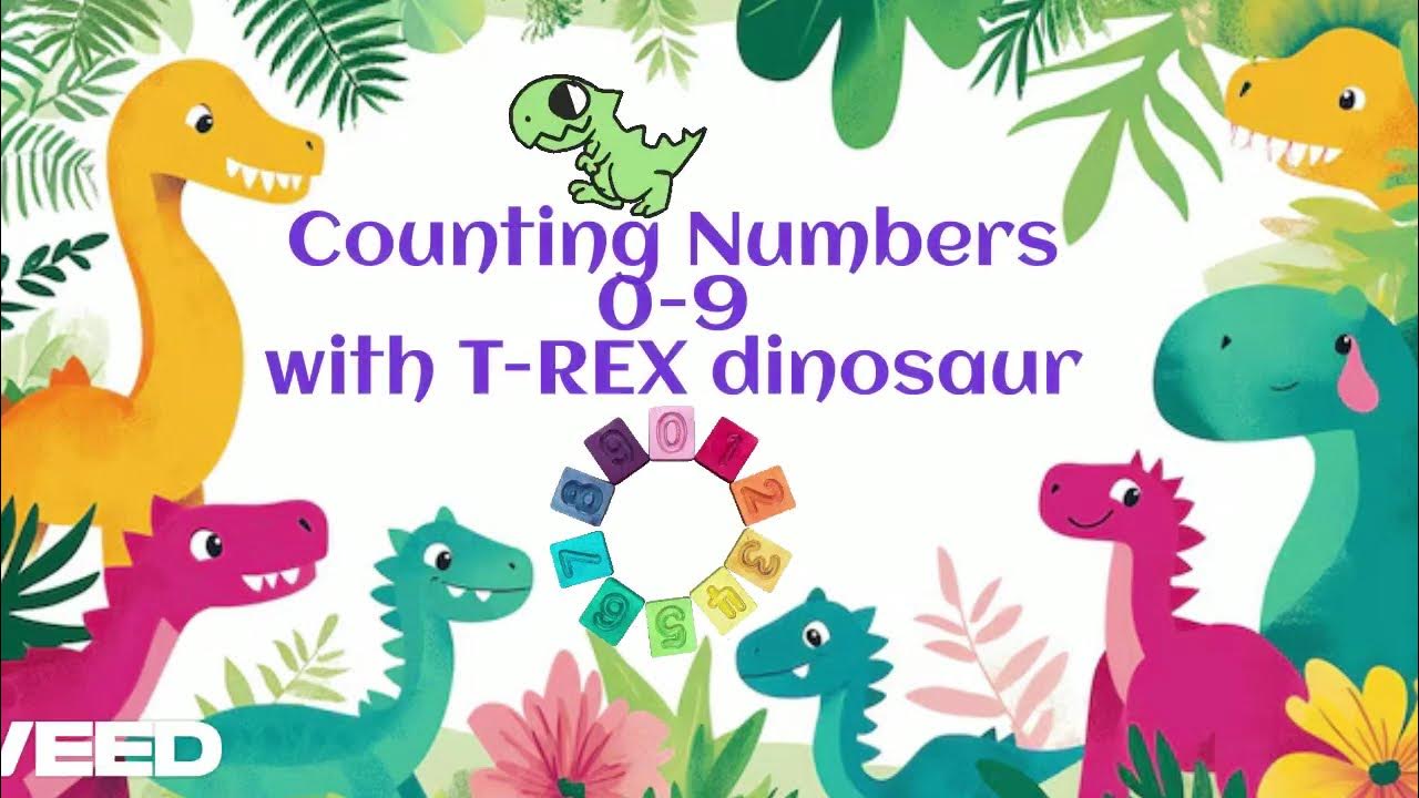 Counting Numbers 0-9 with T-Rex Dinosaur + Counting Numbers 0-10 : Learn with JJ - YouTube