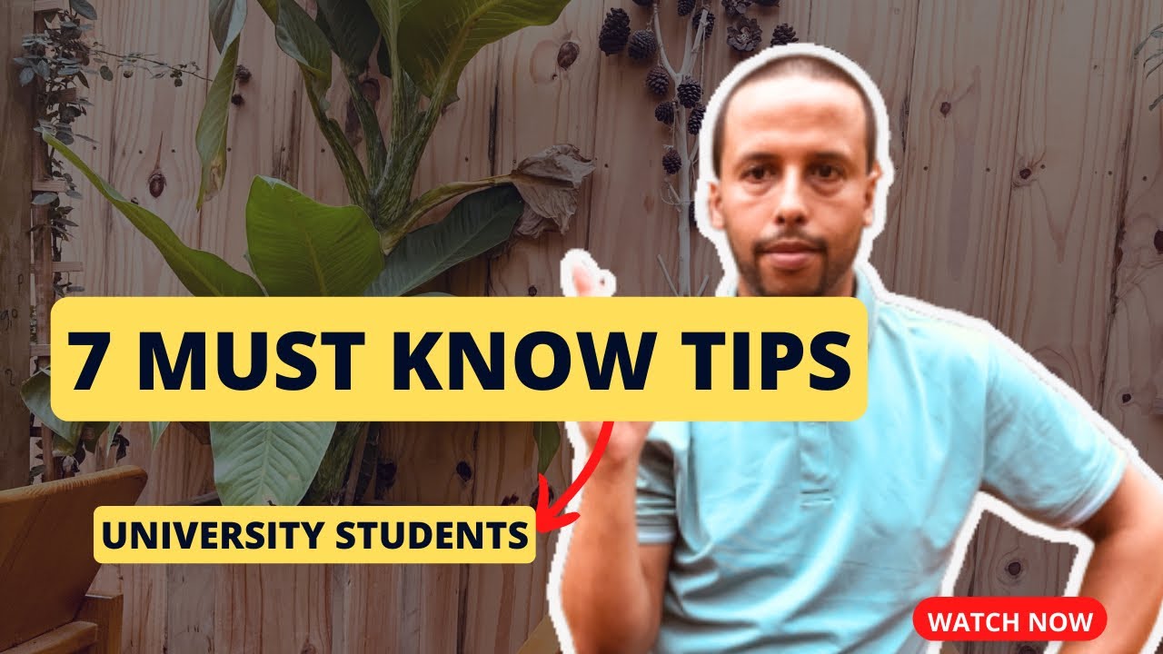 Seven Must Know Tips for University Students. - YouTube