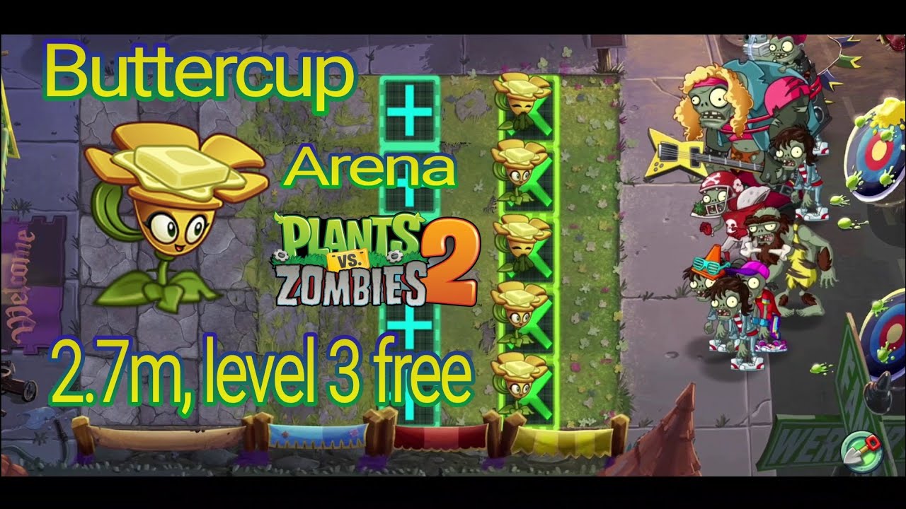 Plants vs. Zombies 2 Arena Week 212, Buttercup Tournament, 2.7m level 3 ...