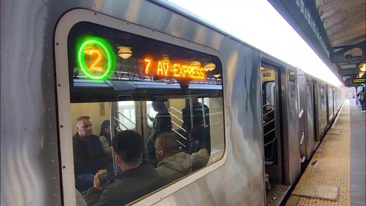 IRT:Wakefield bound R142 (2) train LED destination sign departs @E 180 st(#7041-#7045) - YouTube