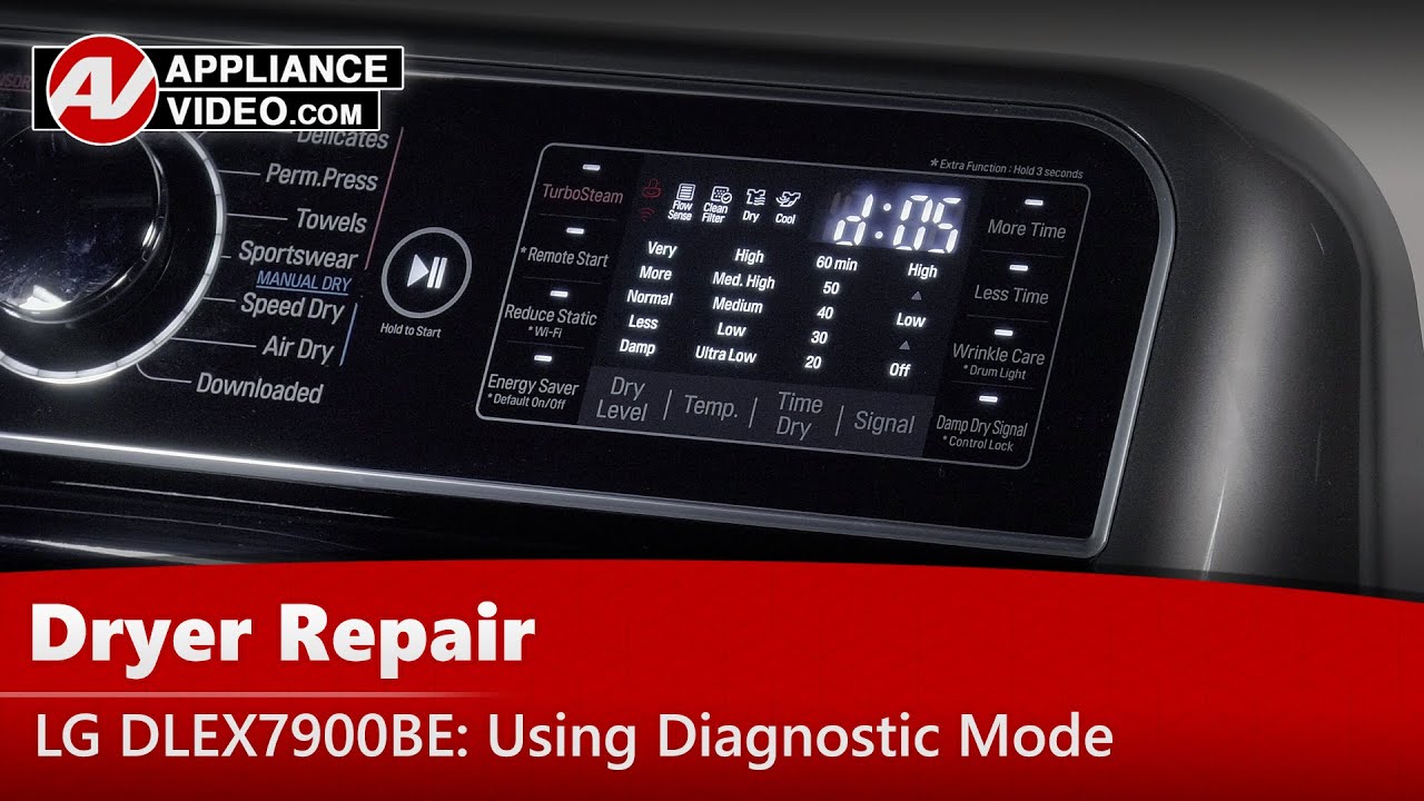 Dryer How To Enter In Diagnostic Mode Error Codes Troubleshooting