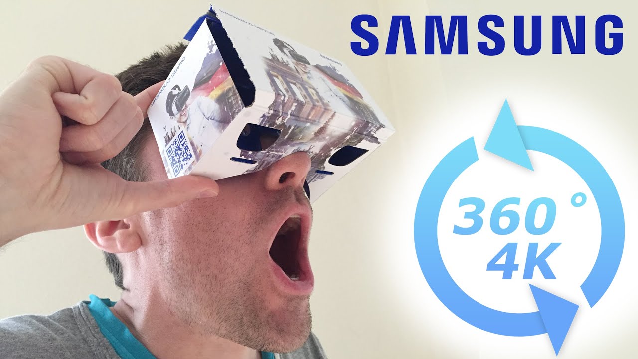 Samsung Virtual Reality Cardboard Kit Unboxing and VR Test - YouTube