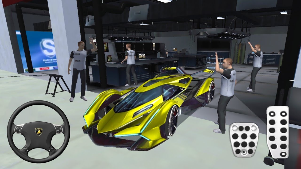 Lamborghini Vision Car New Formula Racing Track Driving - 3D Driving ...