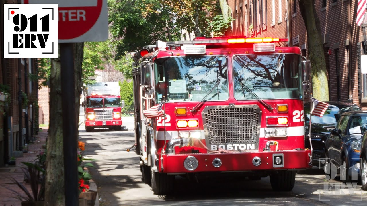 Boston Fire Trucks Responding | Engine 22 and Haz-Mat 1 - YouTube