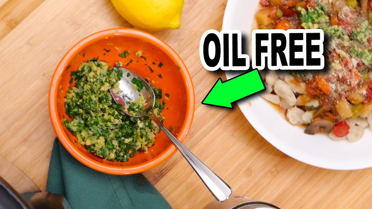 How to Make a Whole Food Plant Based OIL FREE Condiment | Gremolata ...
